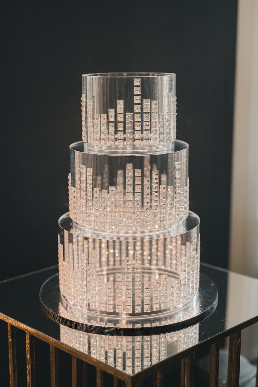15 Wedding Cakes with Acrylic Tiers That Wow Guests – brideinspiration.com