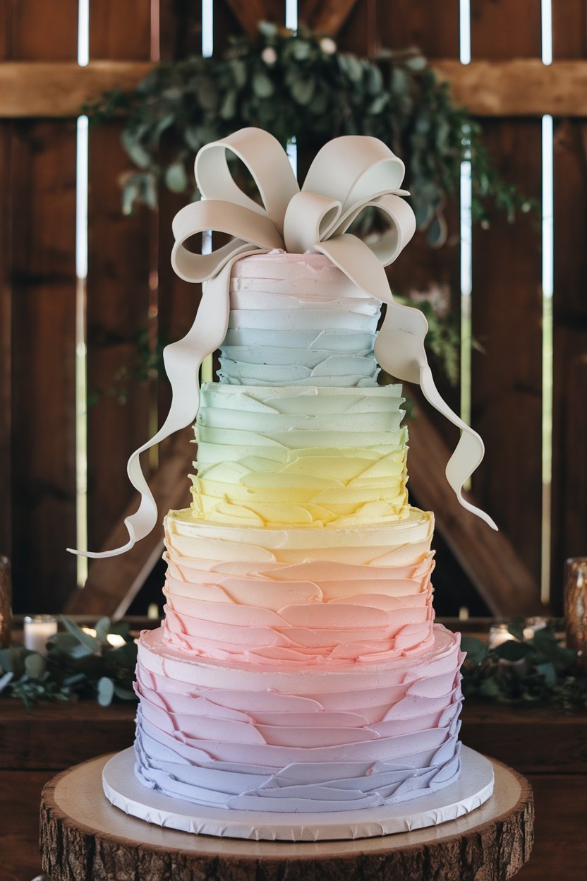 15 Wedding Cakes with a Bow to Make Your Day Extra Special ...