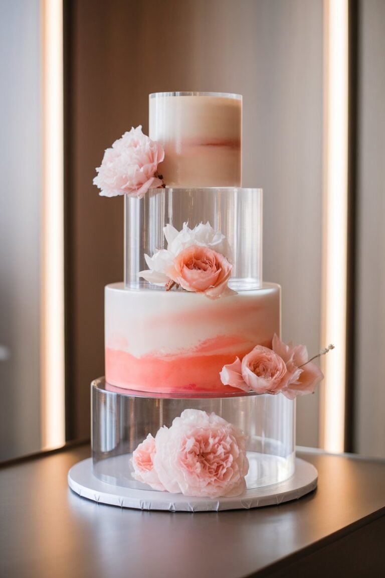 14 Wedding Cakes with Clear Tiers to Inspire Your Big Day ...